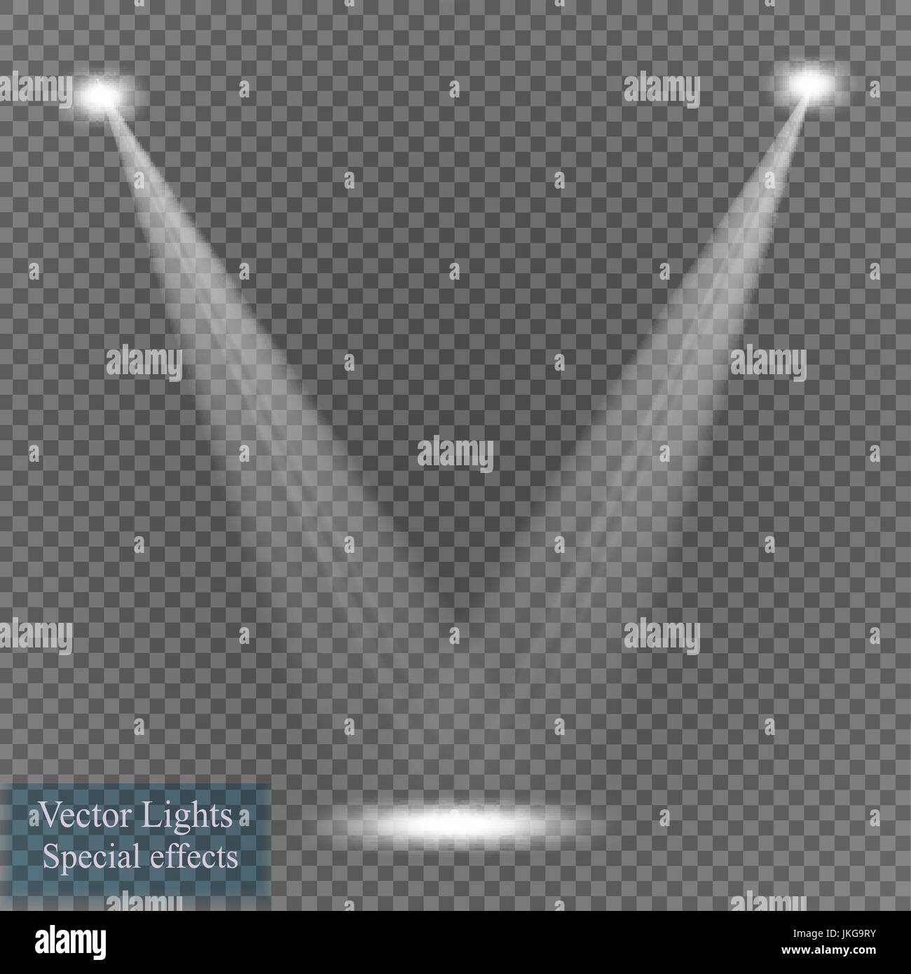 Vector spotlight on transparent background.Light effect. Magic concept ...