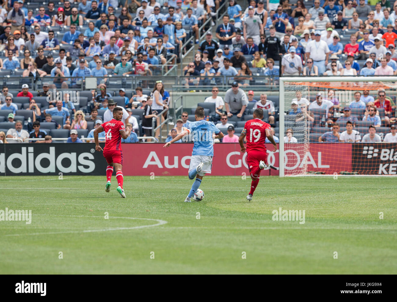 New York, United States. 22nd July, 2017. David Villa (7) of NYC FC ...