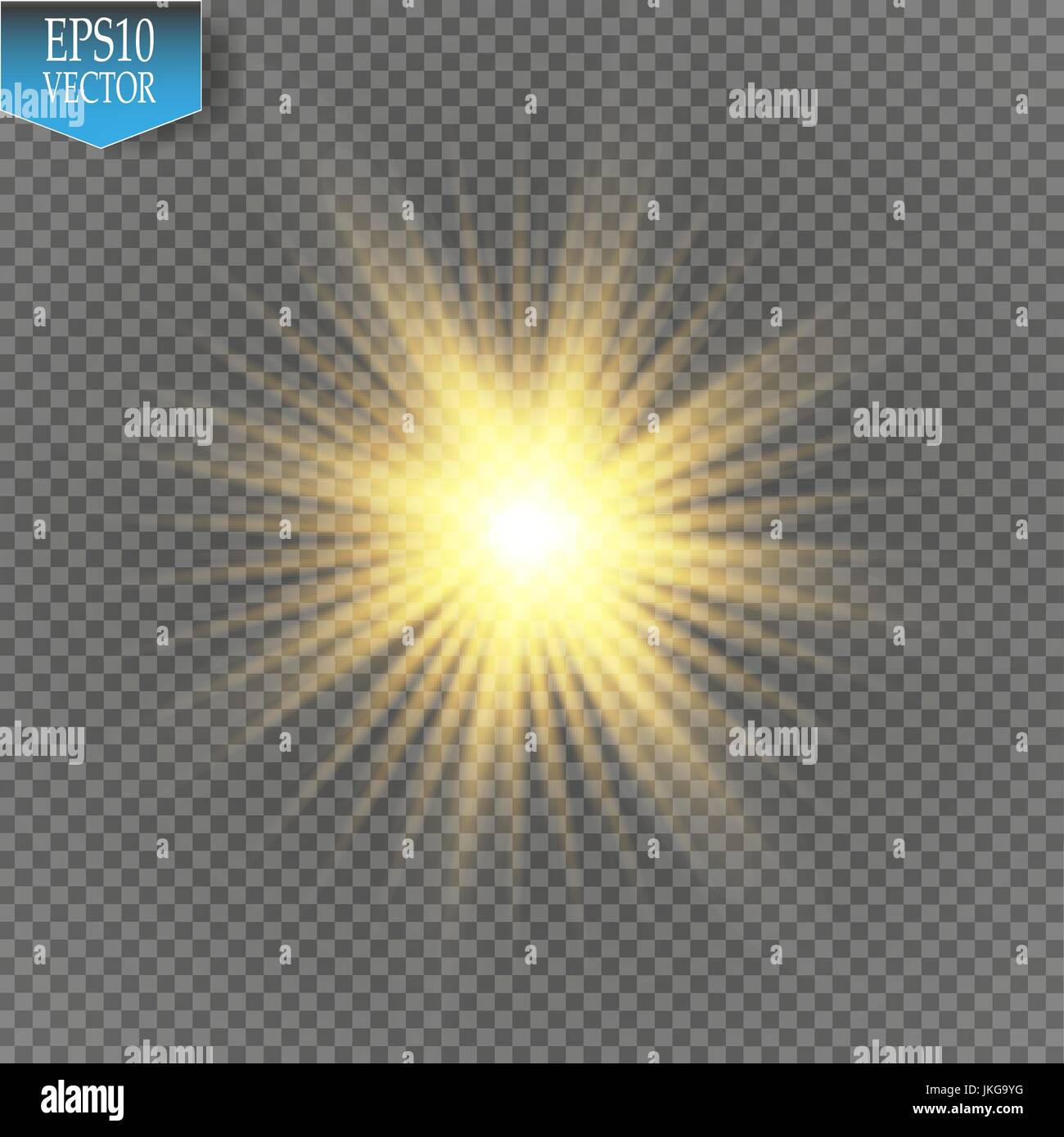 Glow light effect. Starburst with sparkles on transparent background ...