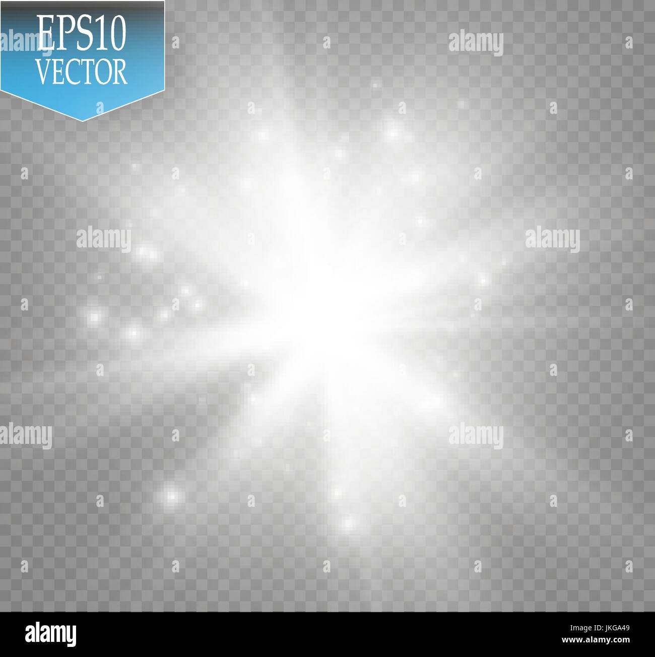 Glow light effect. Starburst with sparkles on transparent background ...