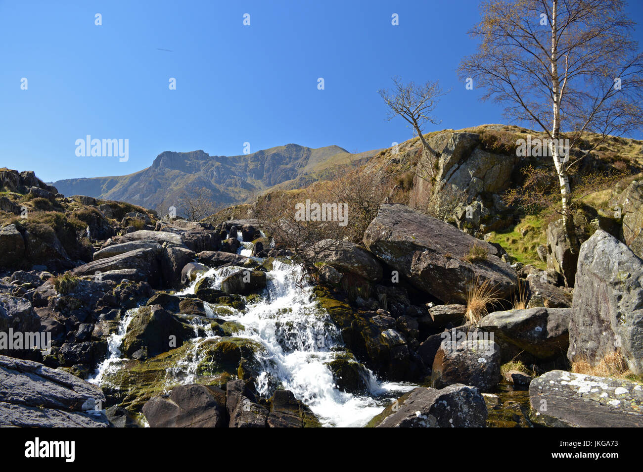 Stream Cwm Idwal Ogwen Valley Snowdonia Stock Photo - Alamy