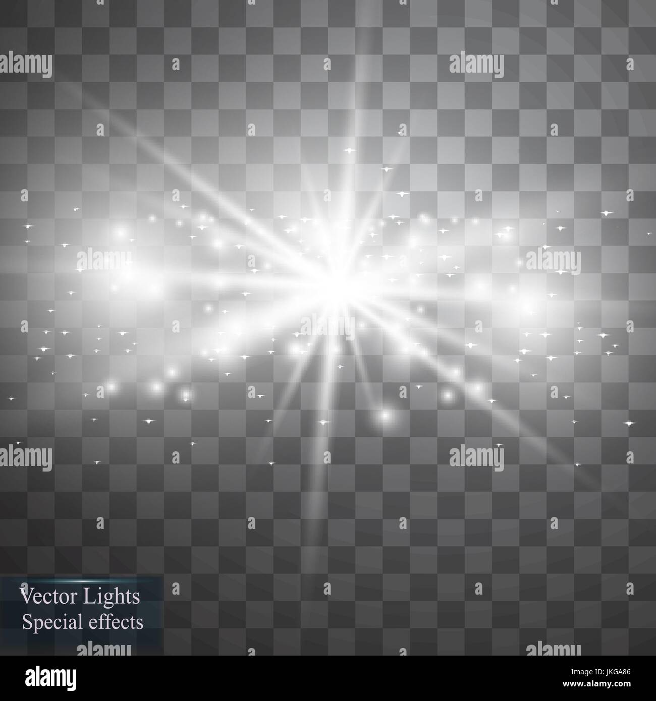 Glow light effect. Starburst with sparkles on transparent background ...