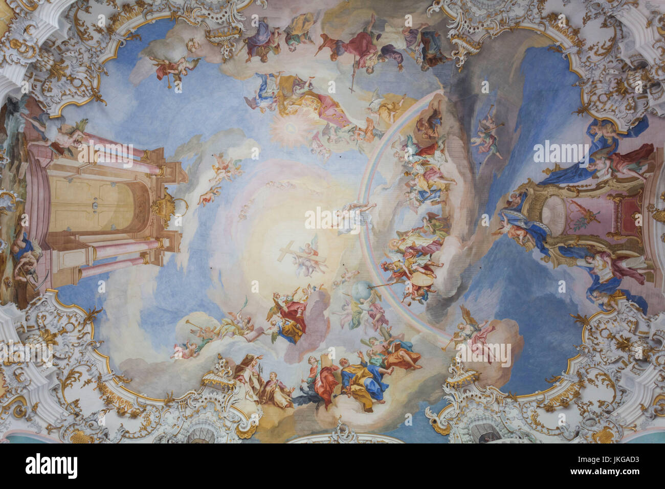 Germany, Bavaria, Wies, Wieskirche church, Bavarian rococo church by ...