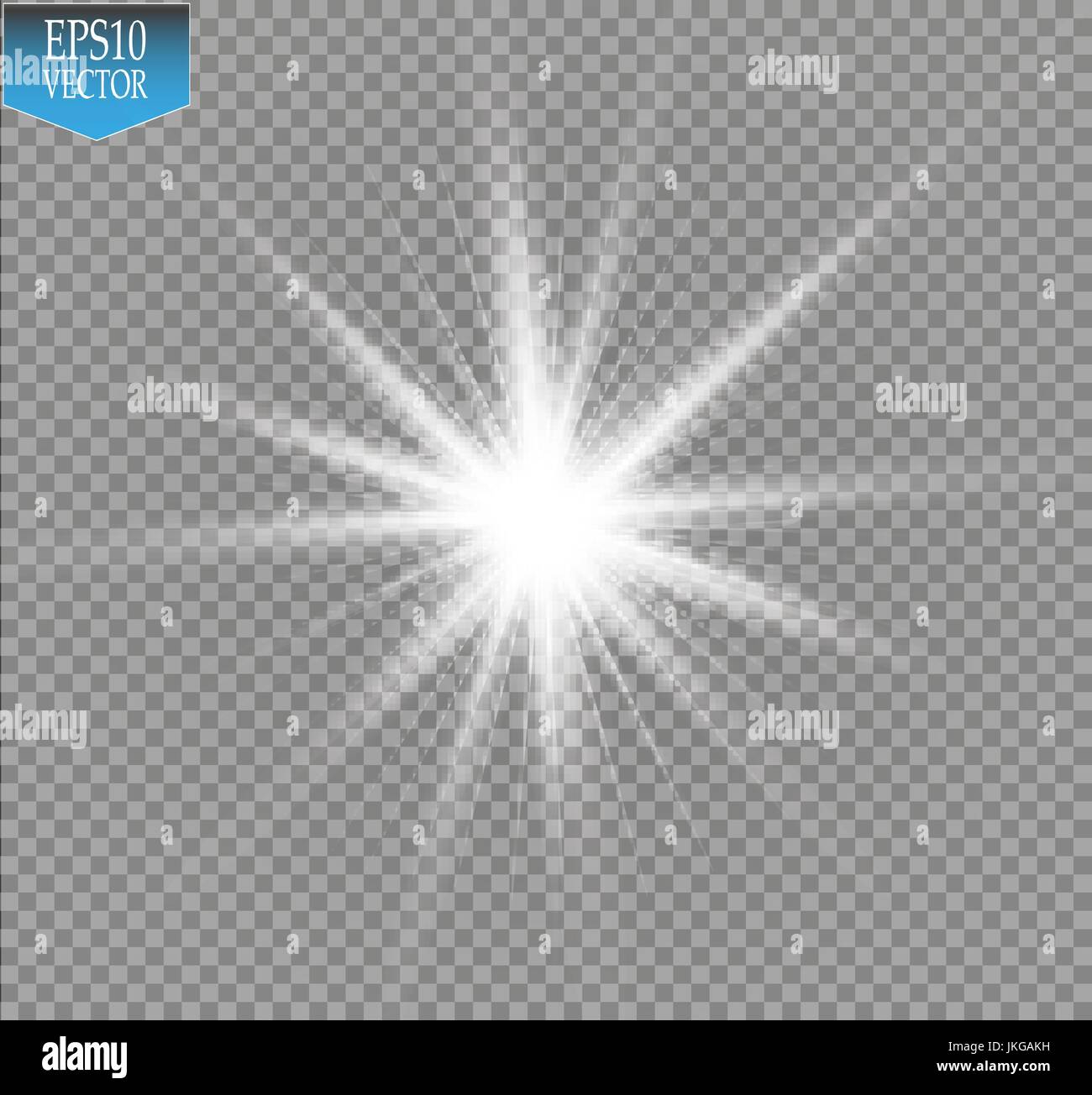 Glow light effect. Starburst with sparkles on transparent background ...
