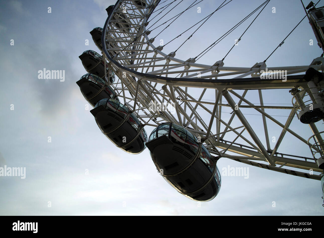 The London Eye giant Ferris wheel on the South Bank of the River Thames ...