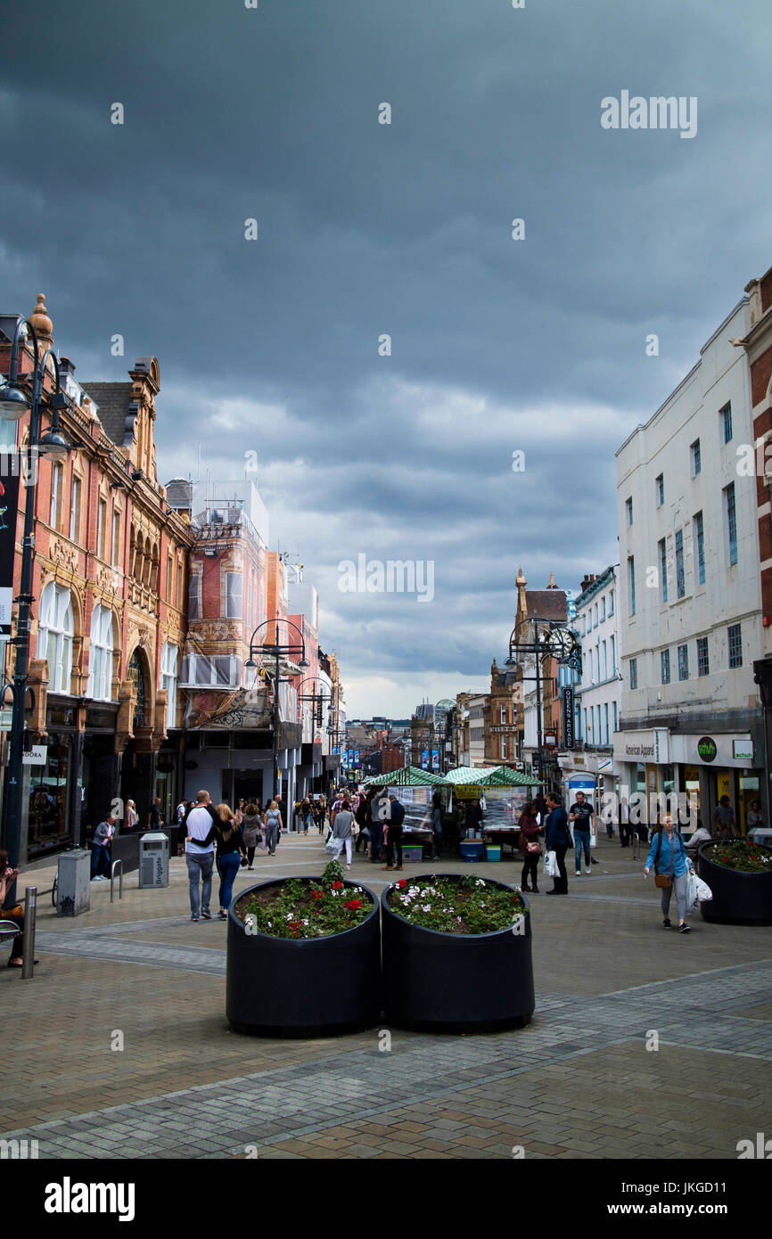 Leeds City Centre, Briggate, West Yorkshire England Stock Photo - Alamy