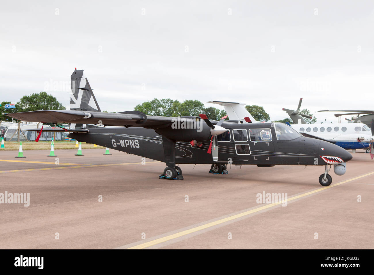 Britten Norman BN-2T-4S Defender 4000 G-WPNS at RIAT 2017 Stock Photo ...