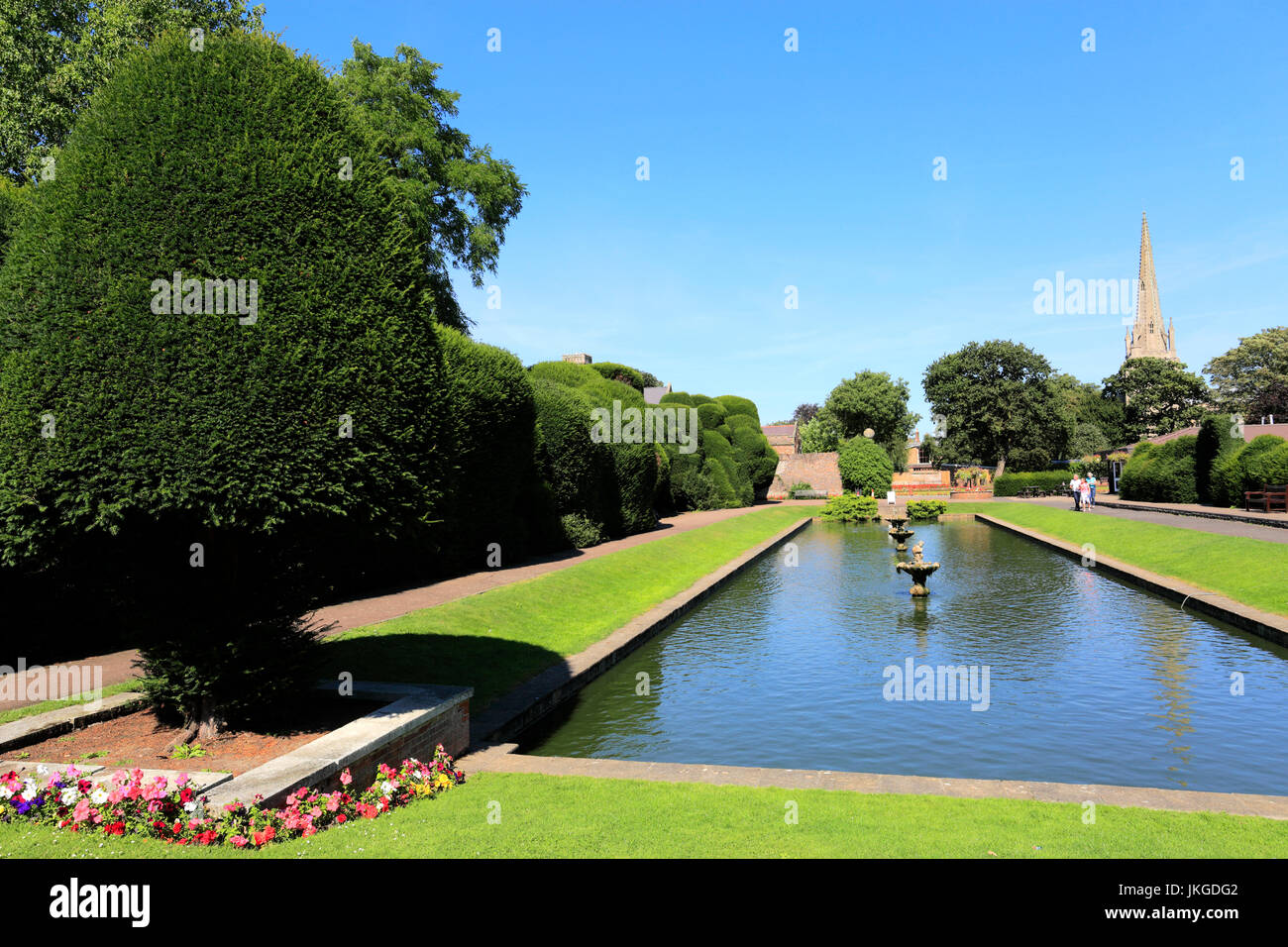 Summer; Ayscoughfee Hall and gardens; Spalding town; Lincolnshire ...