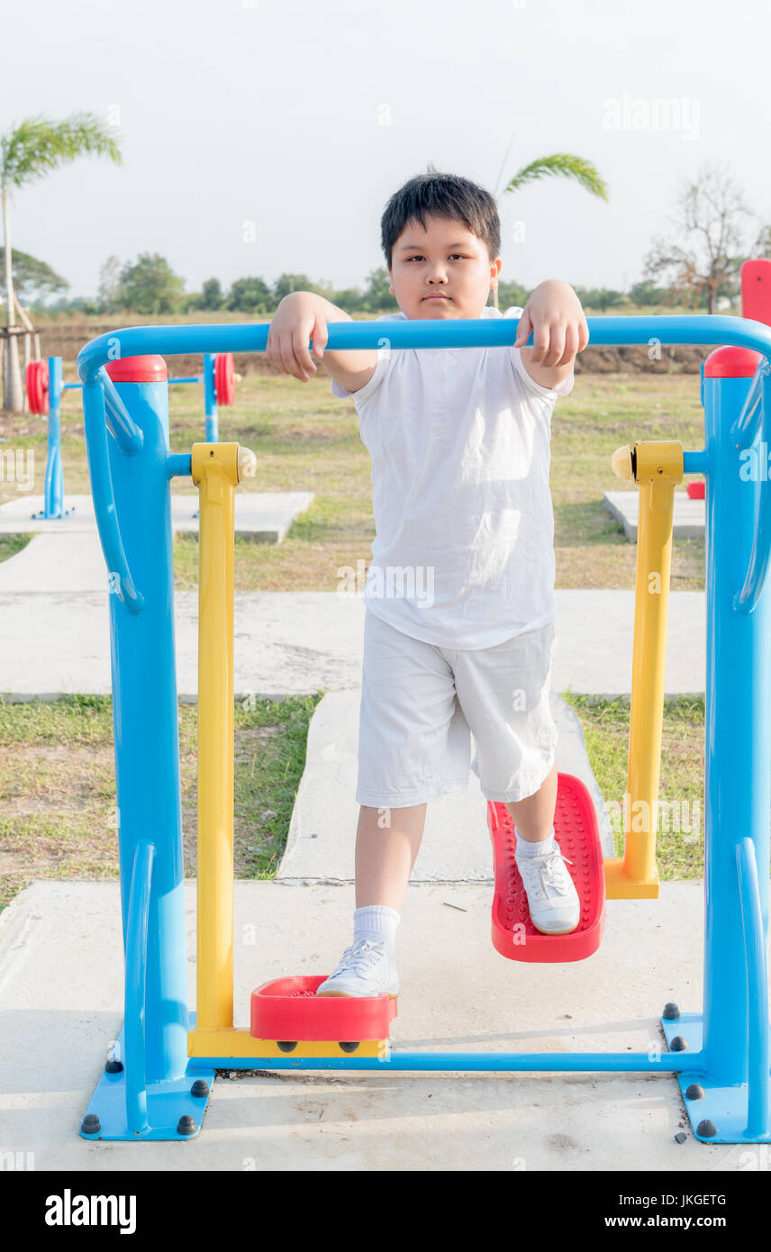 Fat children exercise hi-res stock photography and images - Alamy
