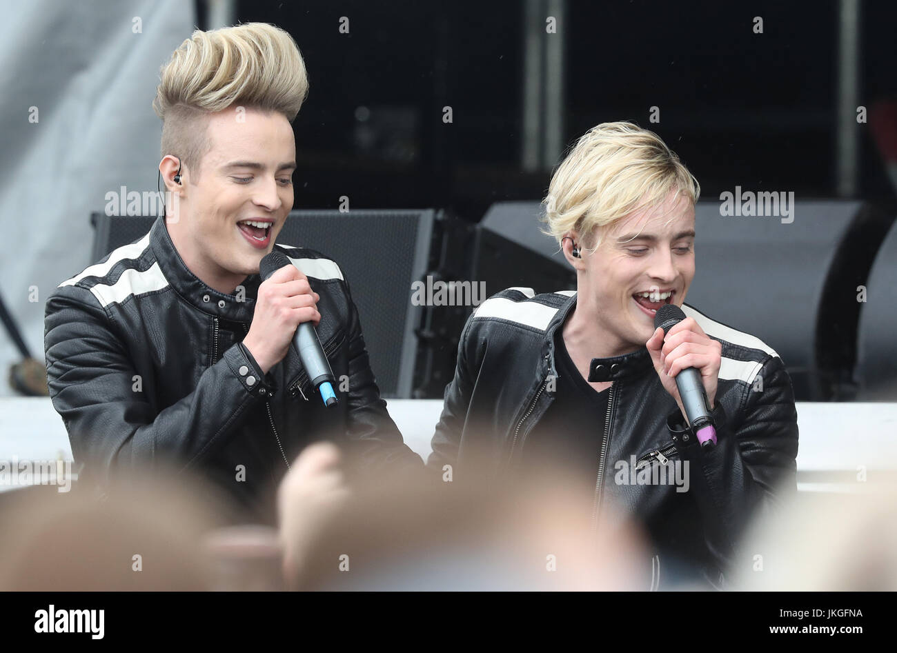 Jedward perform at Bents Park South Shields during the South Shields ...