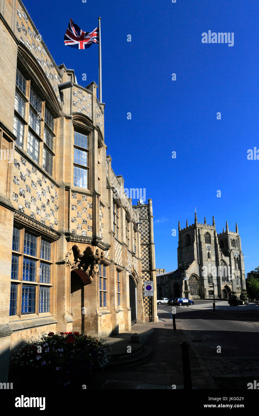 Exterior of the Town Hall and Trinity Guildhall, Kings Lynn town ...