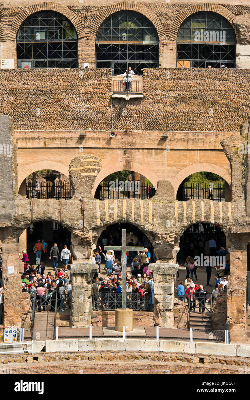 Vertical view inside the Colosseum in Rome Stock Photo - Alamy