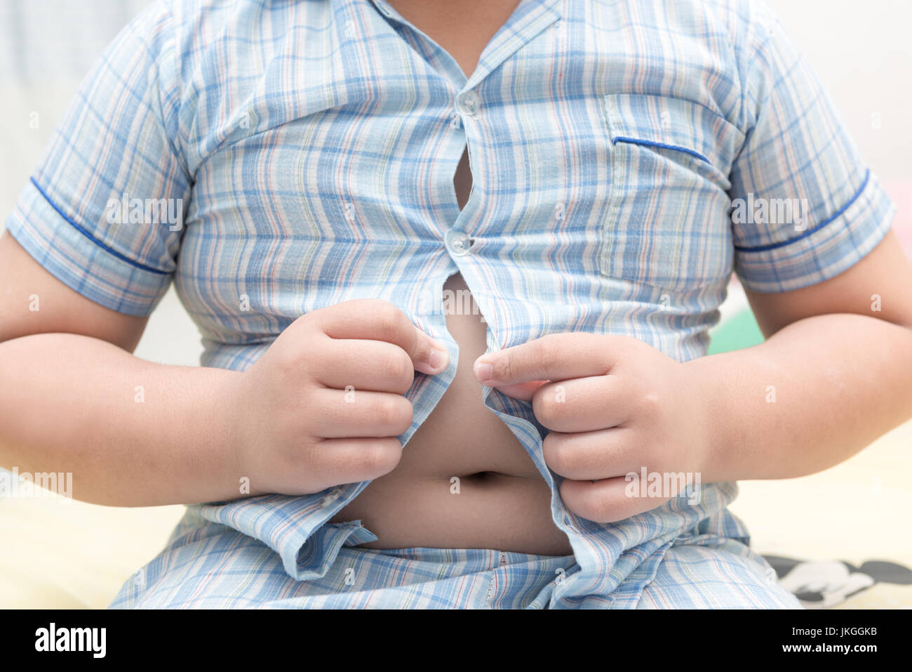 Obese Fat boy can't button up his shirt, Healthy and lose weight ...