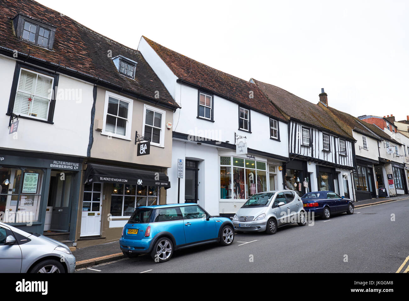 Shops Along George Street, St Albans, Hertfordshire, UK Stock Photo - Alamy