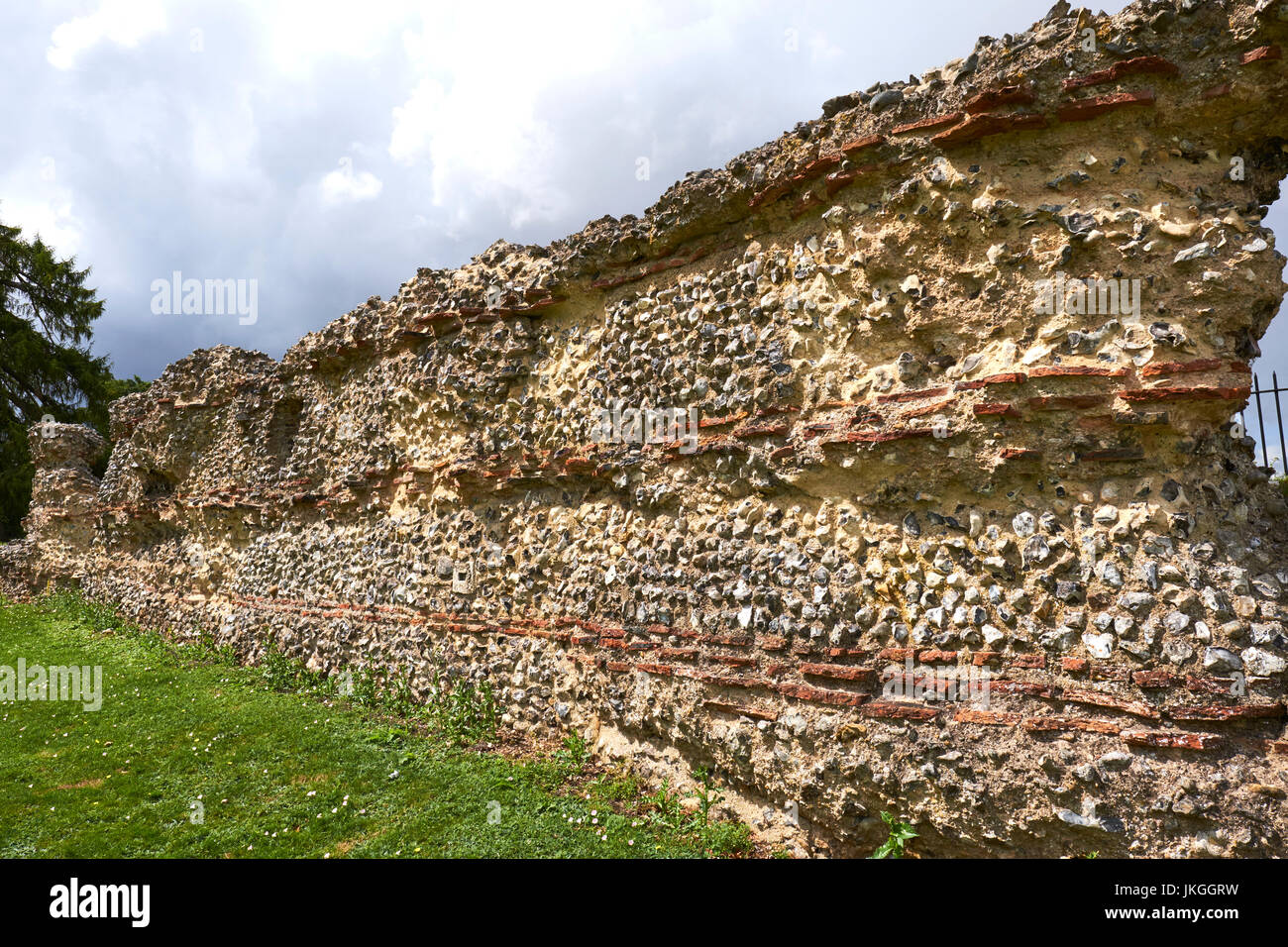 St Germains Block, Remains Of A Roman Wall Within Verulamium Park, St ...