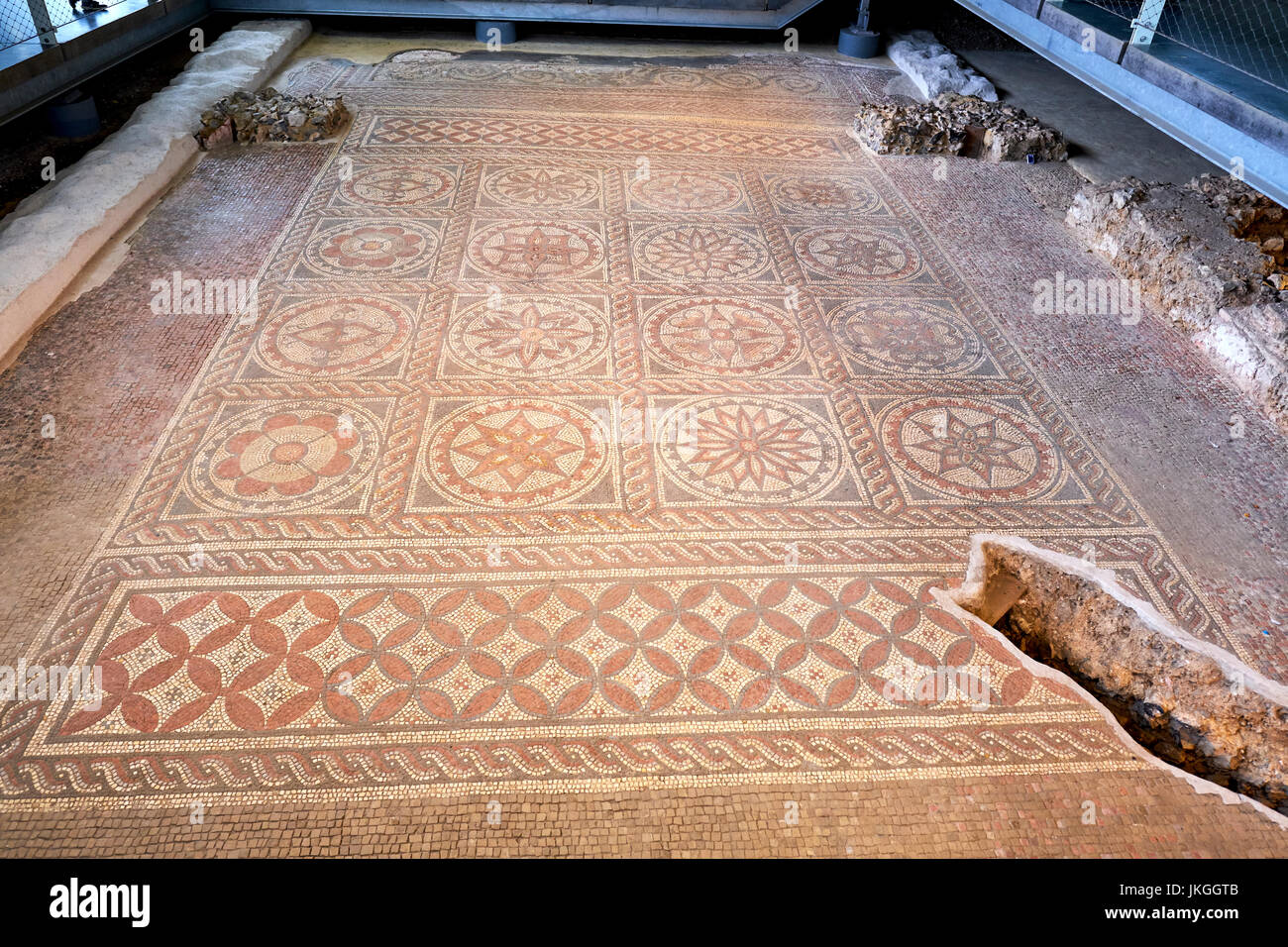 The Roman Mosaic Floor And Hypocaust Within Verulamium Park, St Albans ...