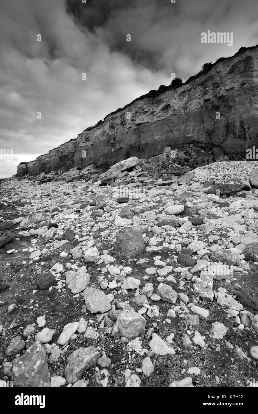 Brownstone and Chalk Cliffs; Hunstanton town; North Norfolk Coast ...