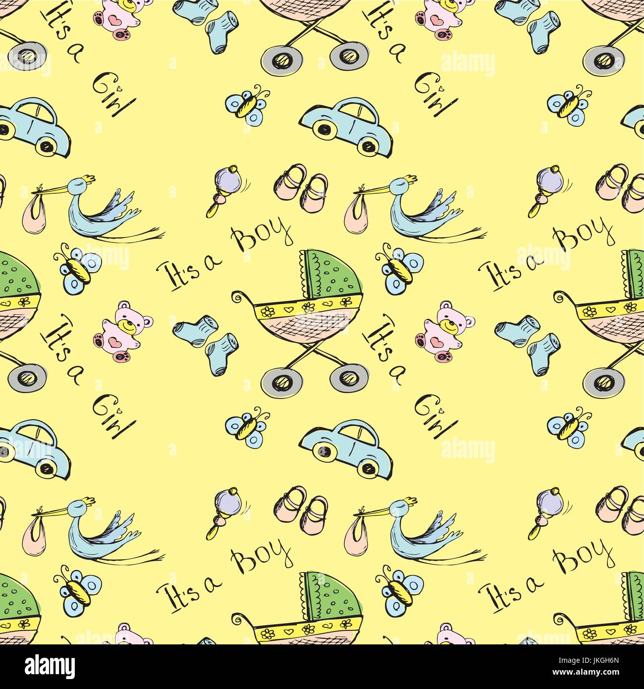 Yellow Baby Wallpaper Pattern