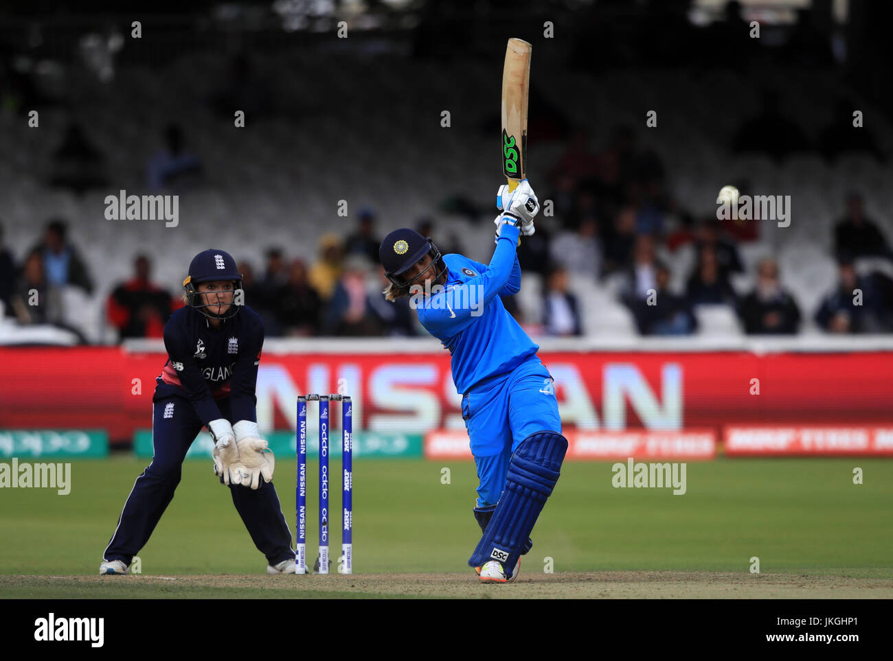India's Veda Krishnamurthy during the ICC Women's World Cup Final at ...