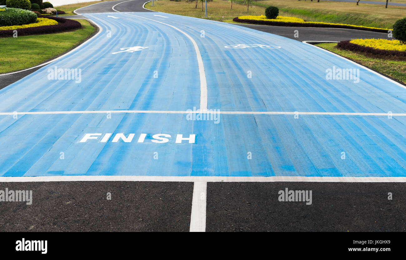 Running race track finish point, Concept of way to successful future ...