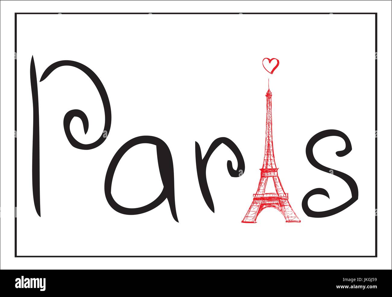 Paris lettering hi-res stock photography and images - Alamy