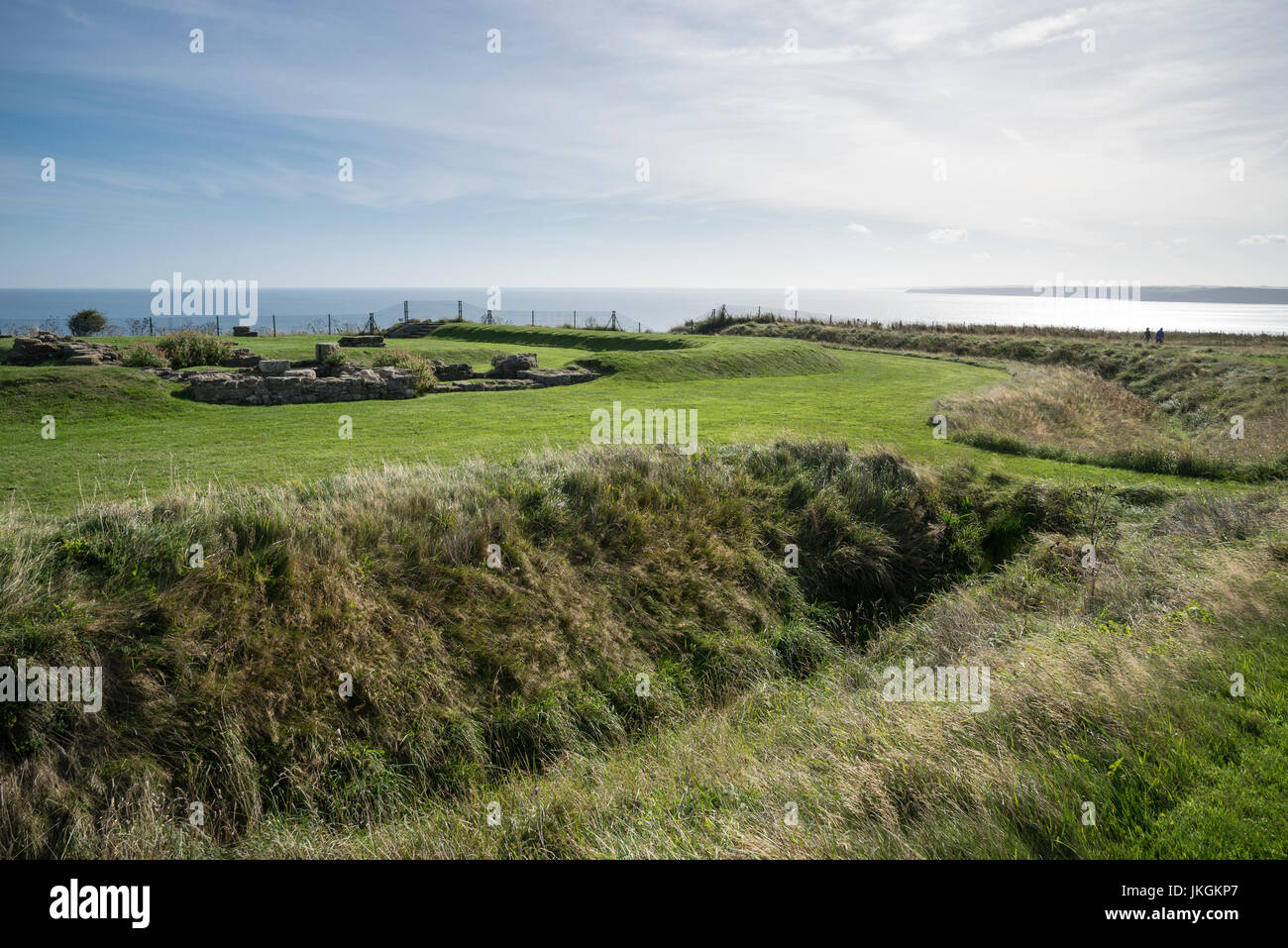 Outer Bailey at Scarborough castle, North Yorkshire, England Stock ...