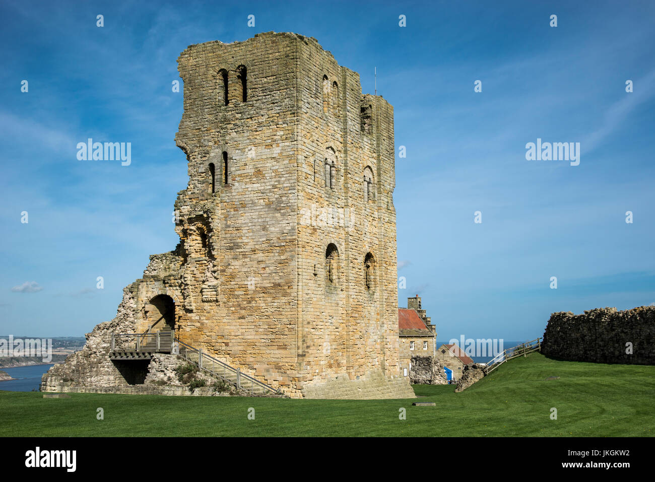 Scarborough Castle keep, North Yorkshire, England. An Impressive ...