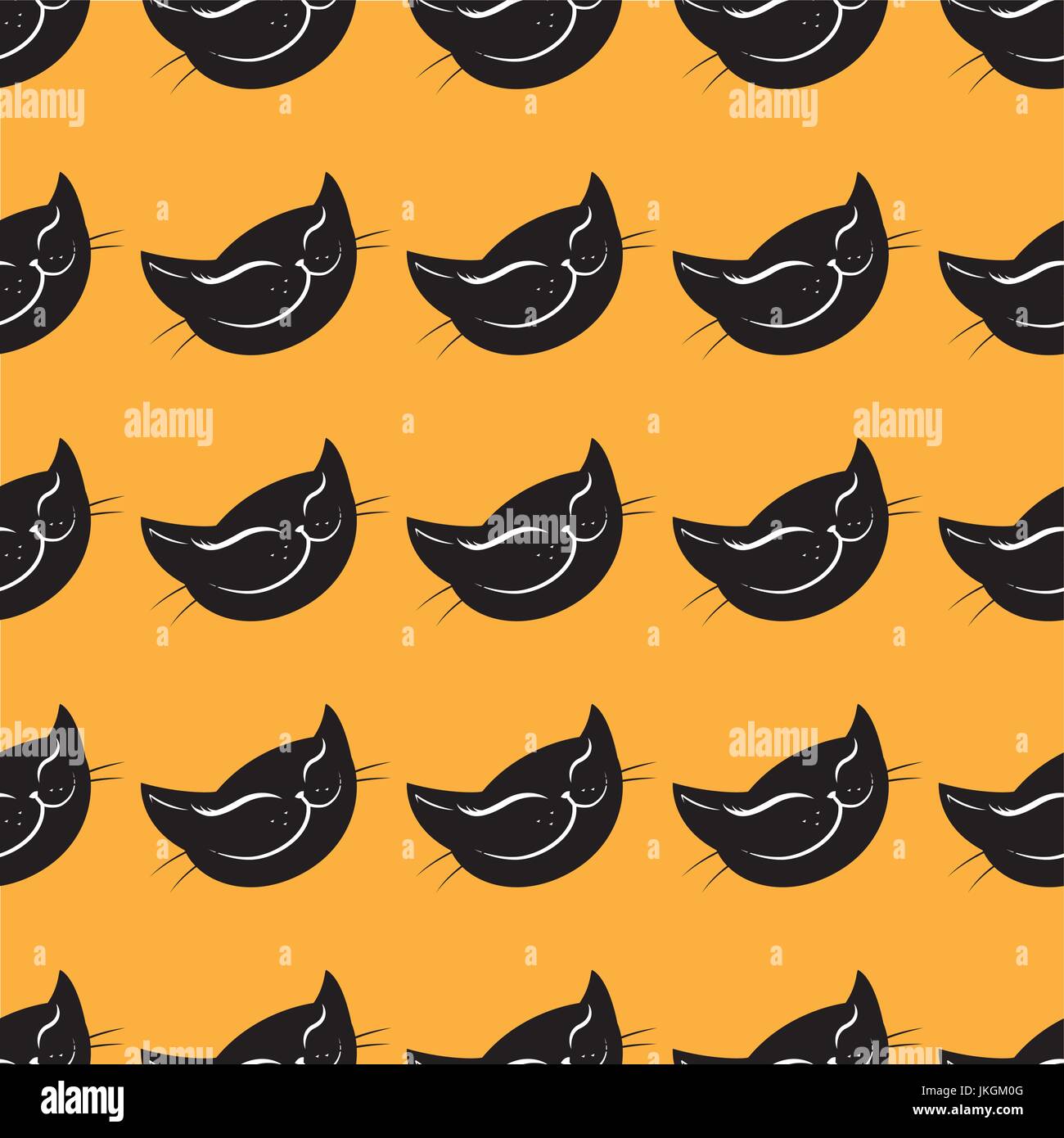 Seamless pattern black cat head .Seamless pattern can be used for ...