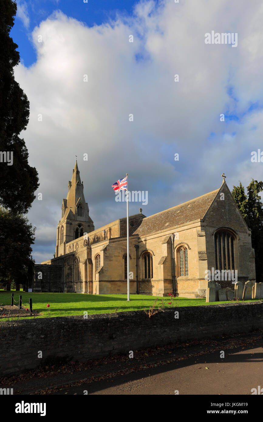 St Marys parish church, Warmington village, Northamptonshire County ...