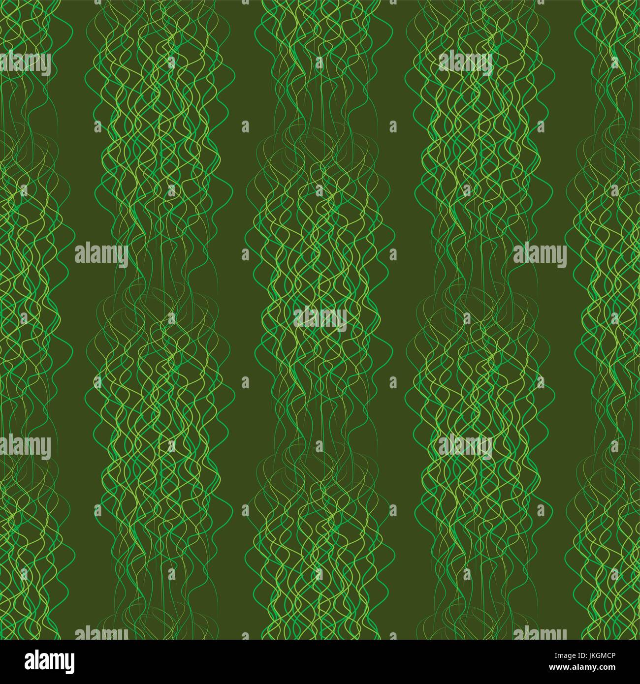 Seamless pattern abstract wavy lines on a green background.Seamless ...