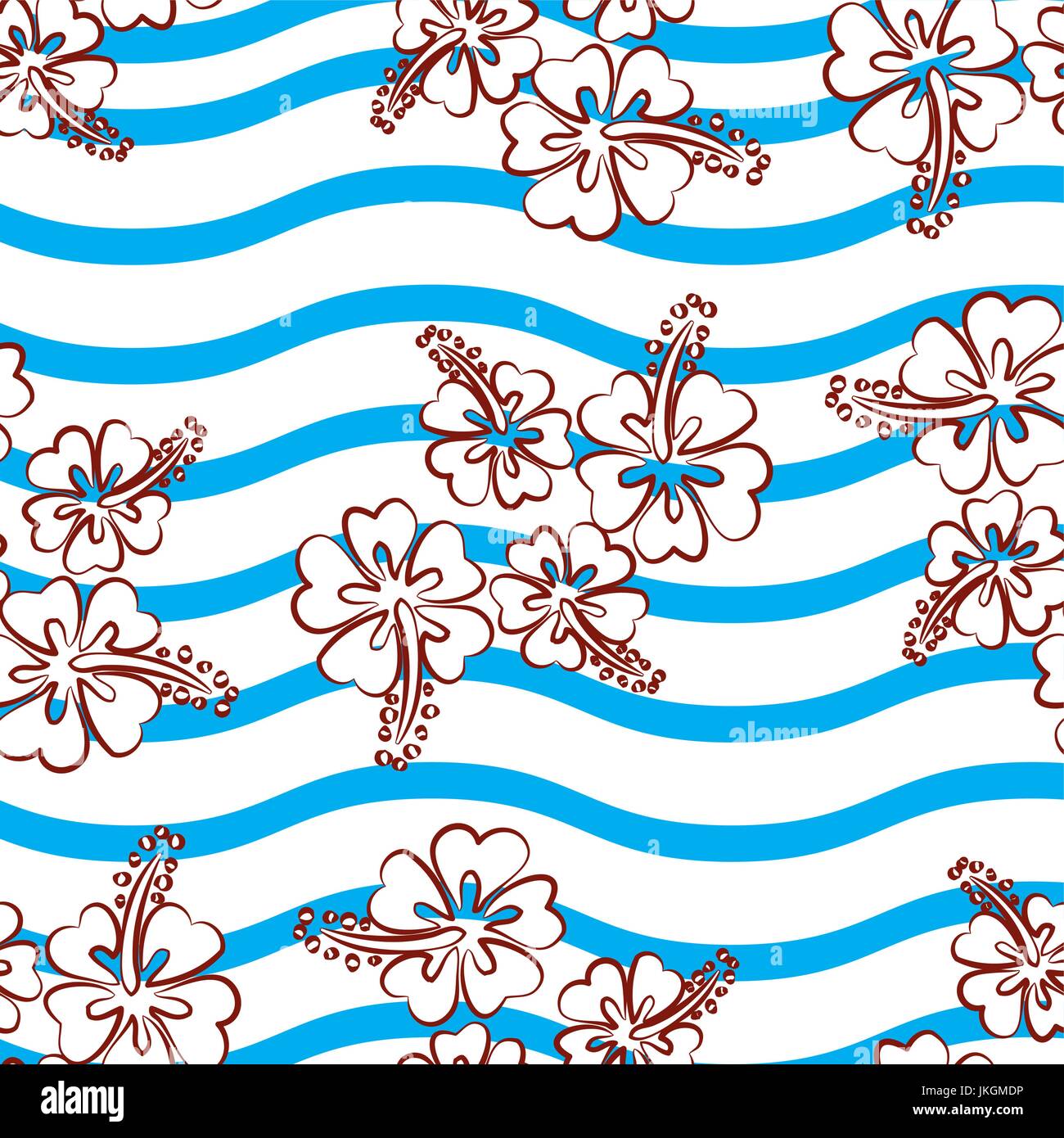 Seamless pattern Hibiscus flowers.Seamless pattern can be used for ...