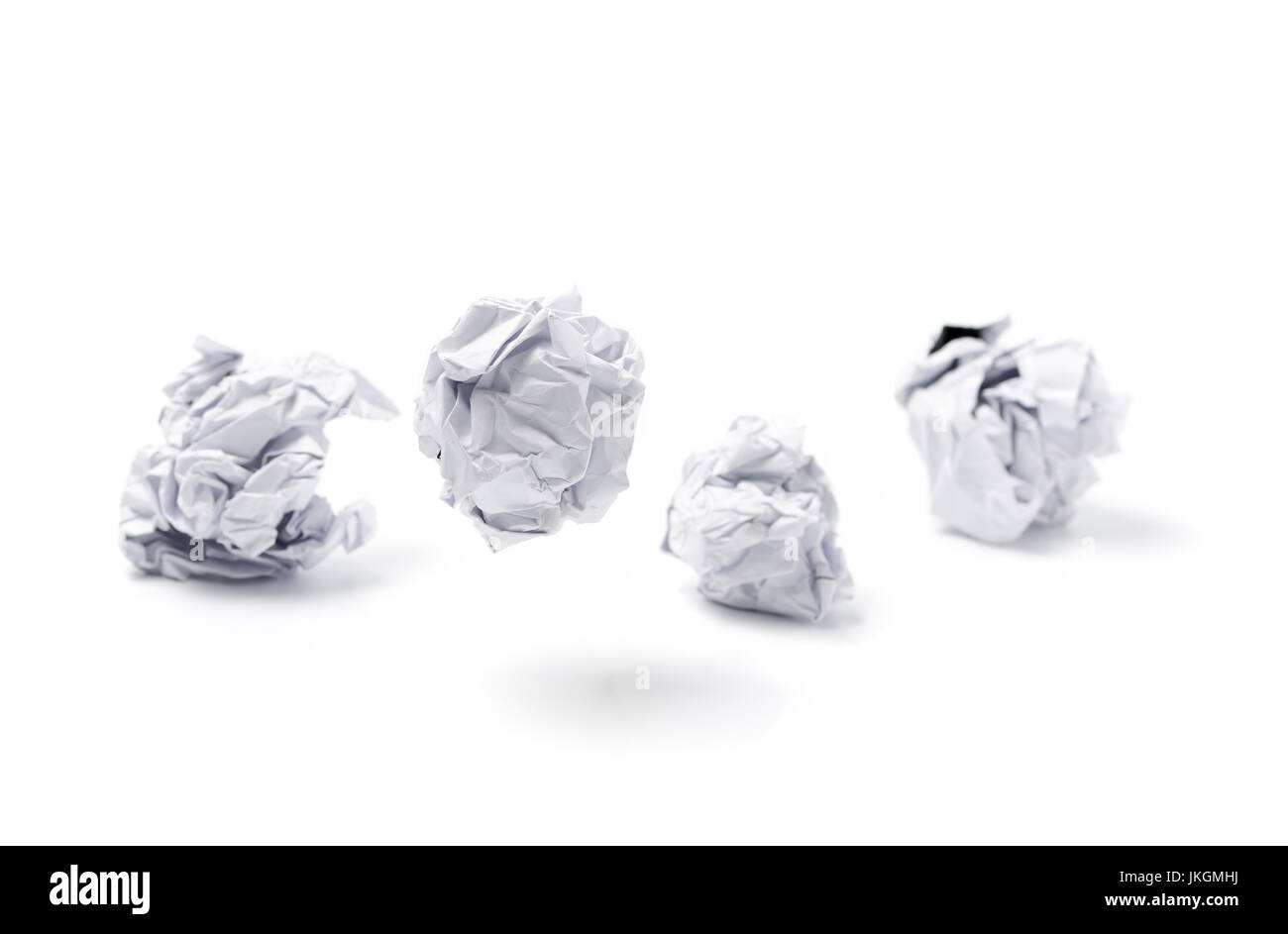 crumpled paper ball isolated on white background Stock Photo - Alamy