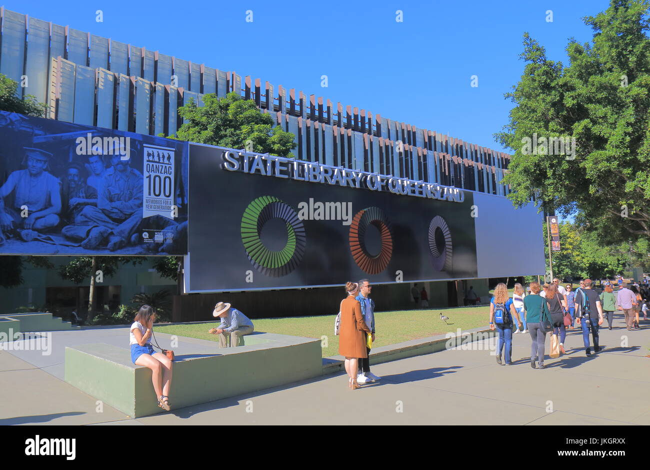 State Library of Queensland in Southbank in Brisbane Australia Stock ...