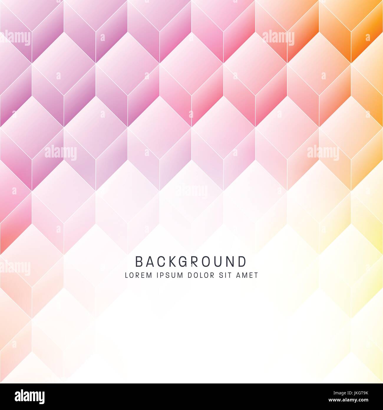 Colorful Cube Vector Background with fading color fort text Stock ...