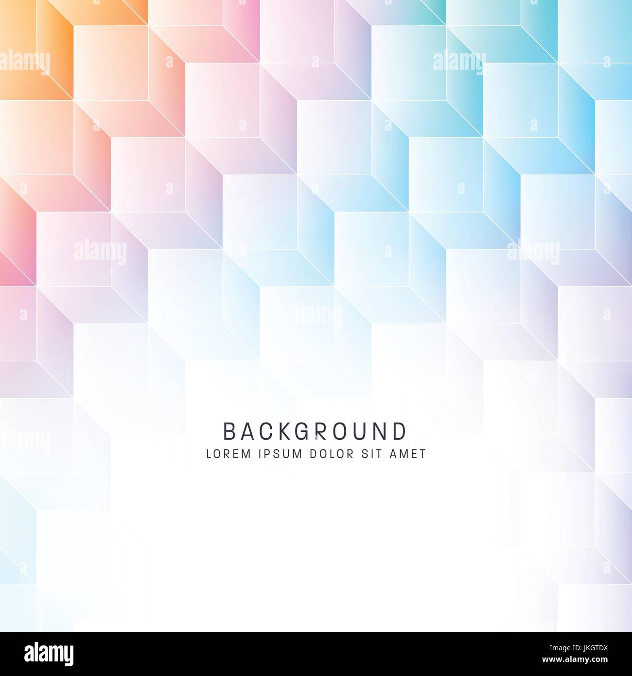 Colorful Cube Vector Background with fading color fort text Stock ...