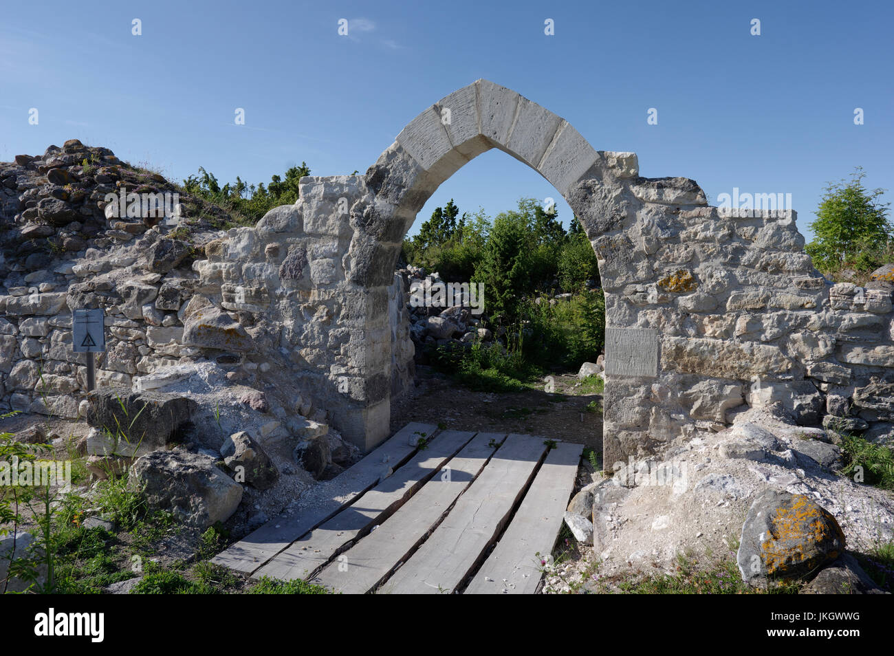 Ruins of Virtsu fortified manor, vassal, stronghold. Estonia 14th July ...