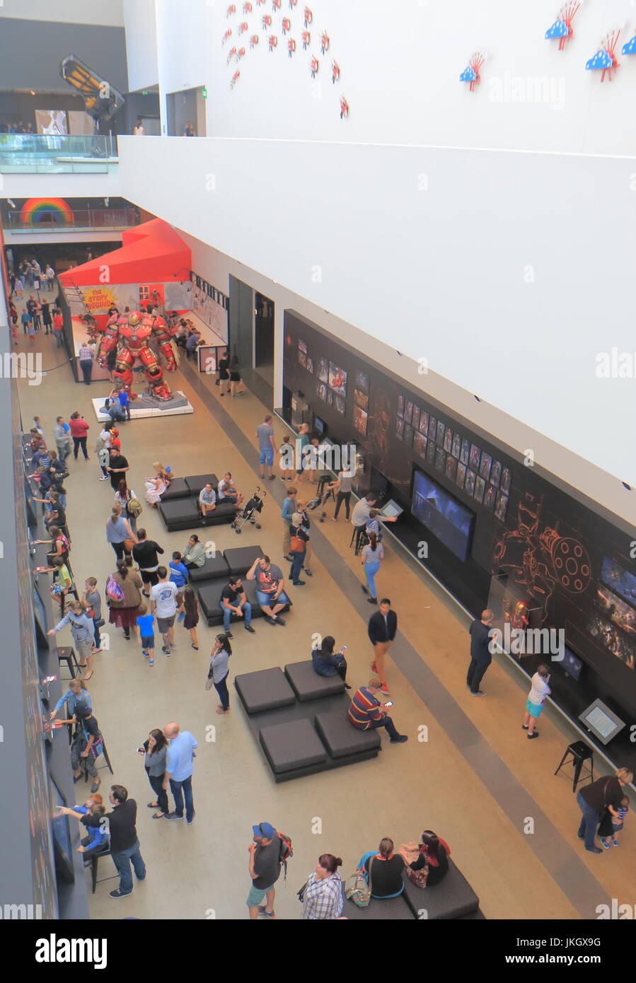 People visit GOMA museum in Brisbane Australia. GOMA Queensland ...