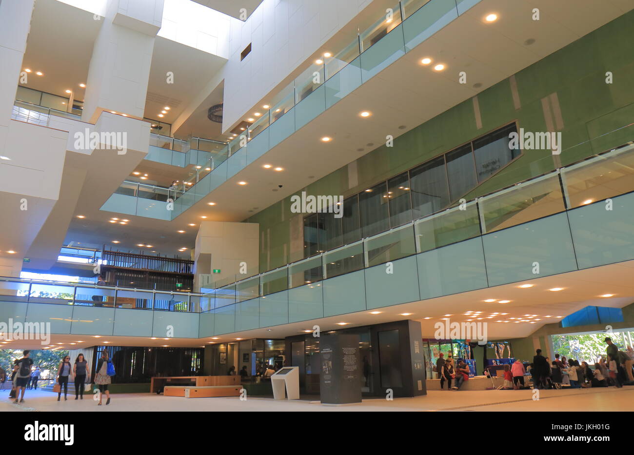 People visit State Library of Queensland in Southbank in Brisbane ...