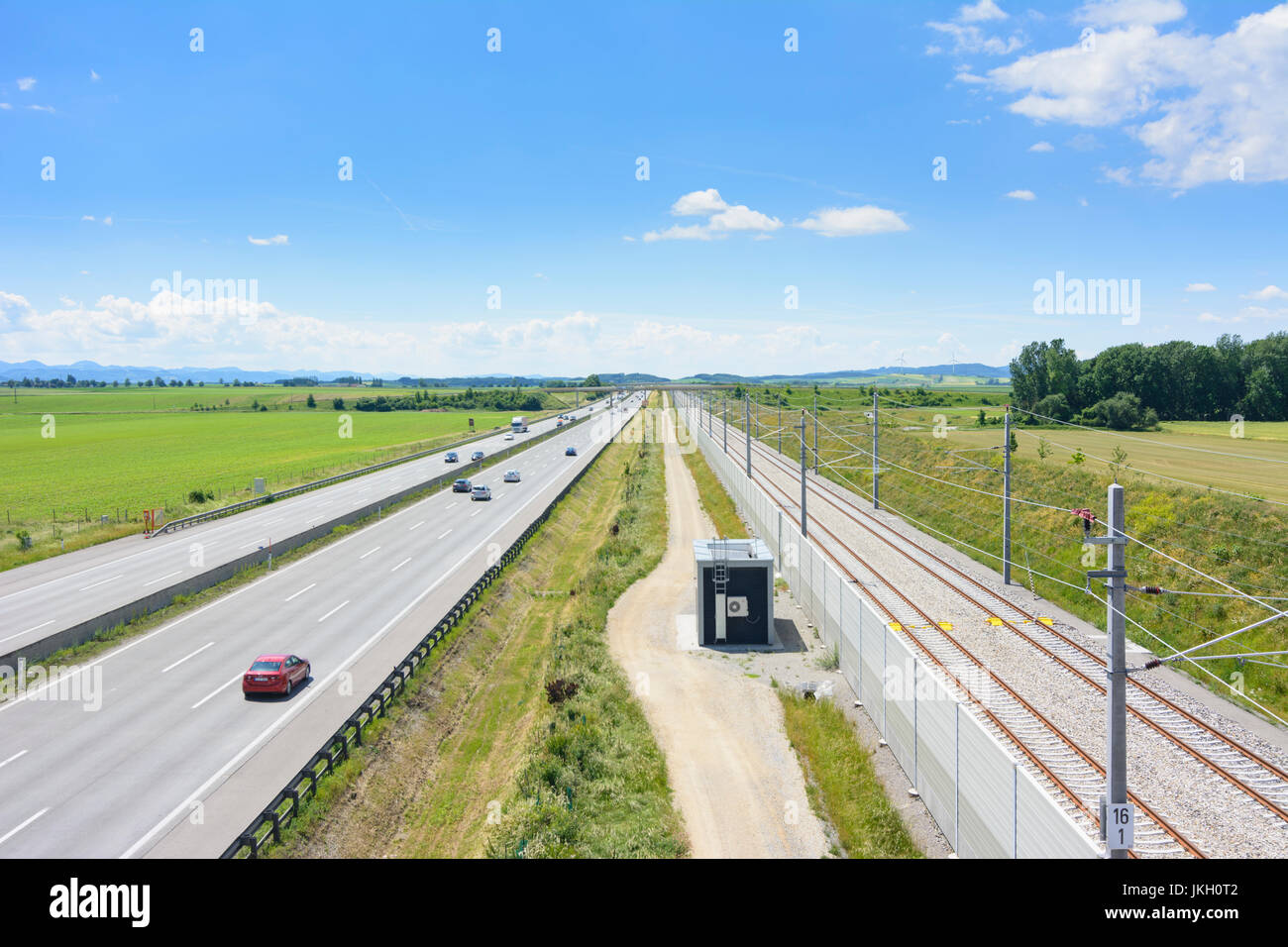 freeway Westautobahn, railway Güterzugumfahrung St. Pölten, Markersdorf ...