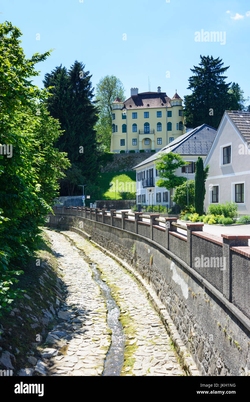 Grünbichl Castle, river Sierning, Kilb, Mostviertel, Niederösterreich ...