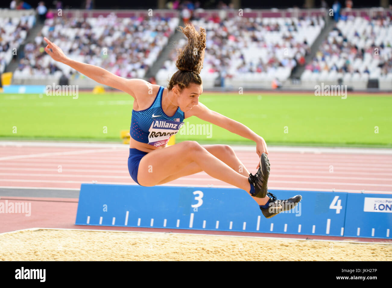 Jaleen Roberts long jump T37 athlete competing at the World Para ...