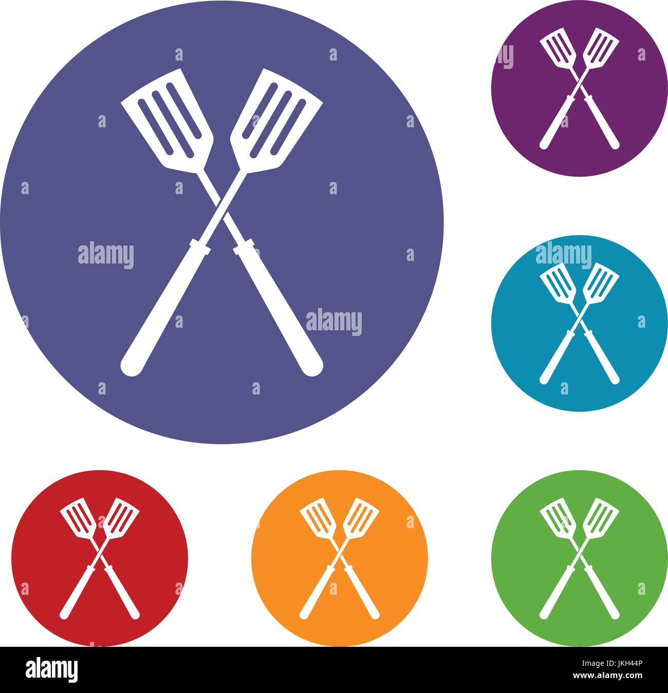 Two metal spatulas icons set Stock Vector Image & Art - Alamy