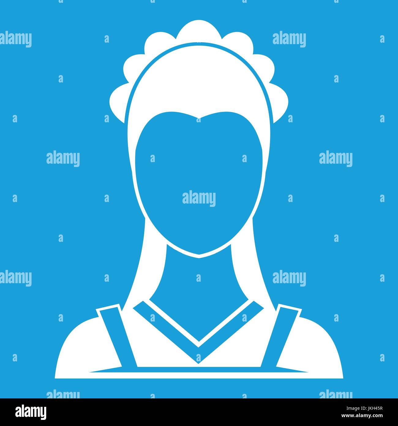 Maid icon white Stock Vector Image & Art - Alamy