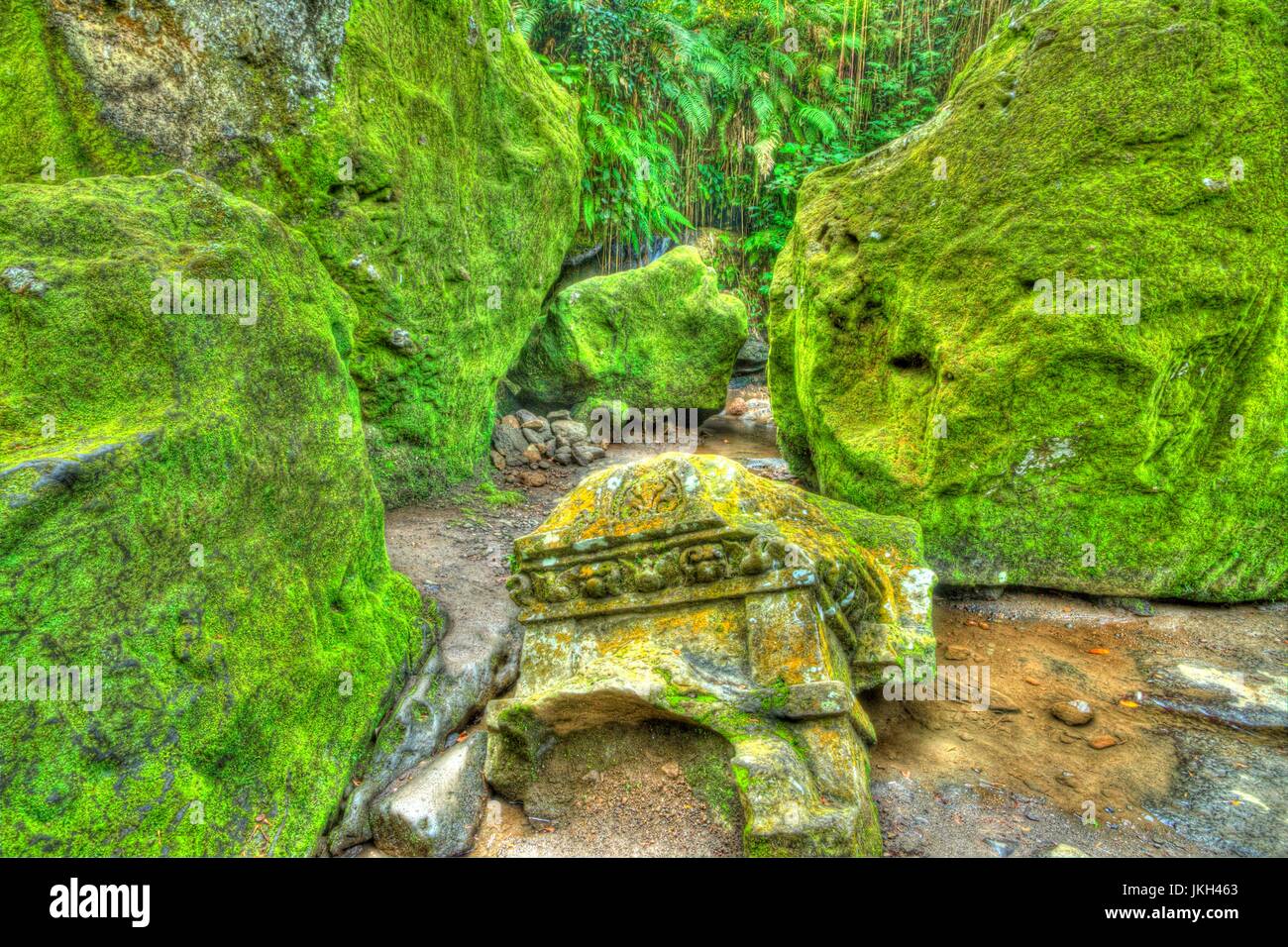 Ruins of an ancient Temple, Ubud, Bali Stock Photo - Alamy