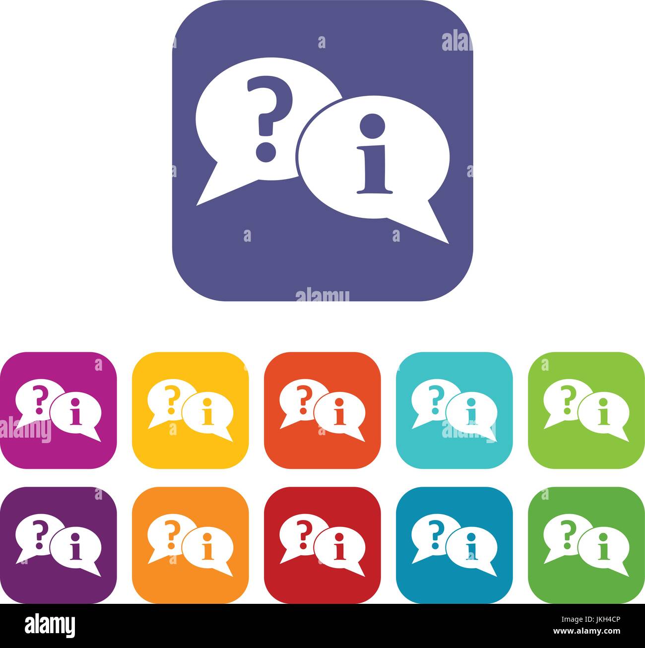 Question and exclamation speech bubbles icons set Stock Vector Image ... Question and exclamation speech bubbles icons set Stock Vector Image ...
