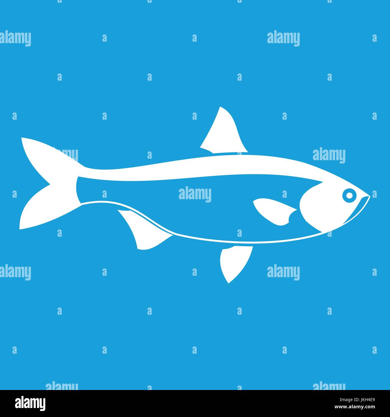Fish icon white Stock Vector Image & Art - Alamy