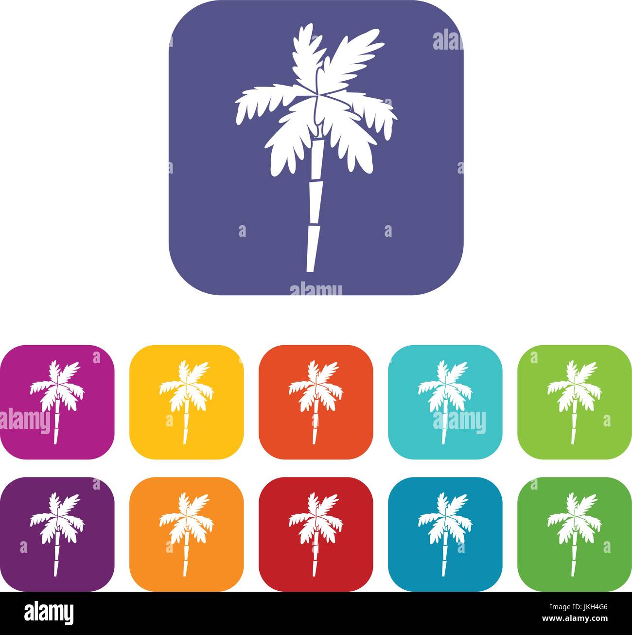 Palm tree icons set Stock Vector Image & Art - Alamy