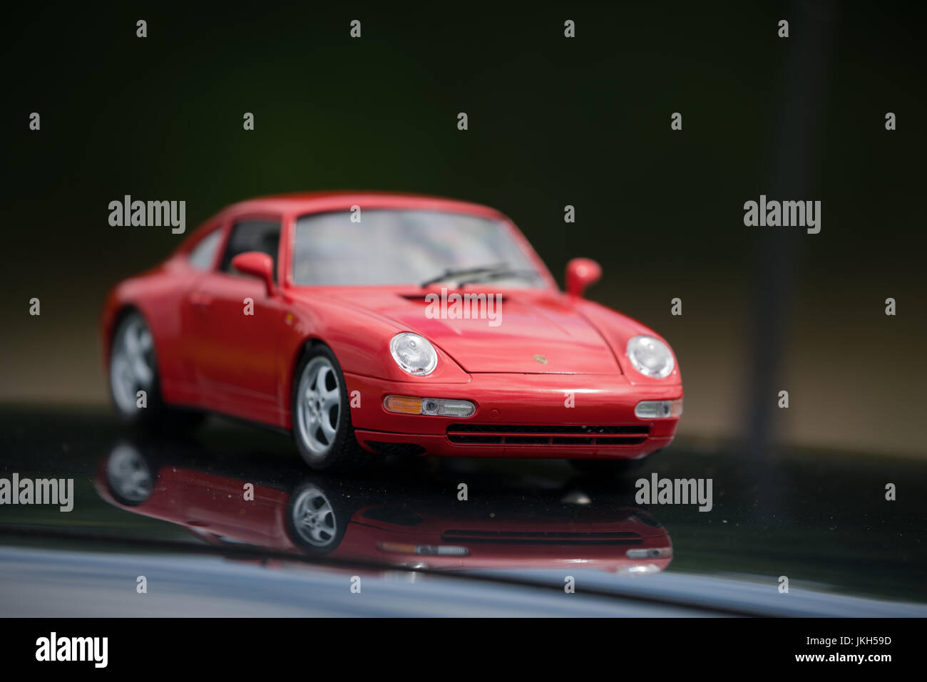 Porsche 993 911 Carrera with little 911 model, close-ups and POV, in ...