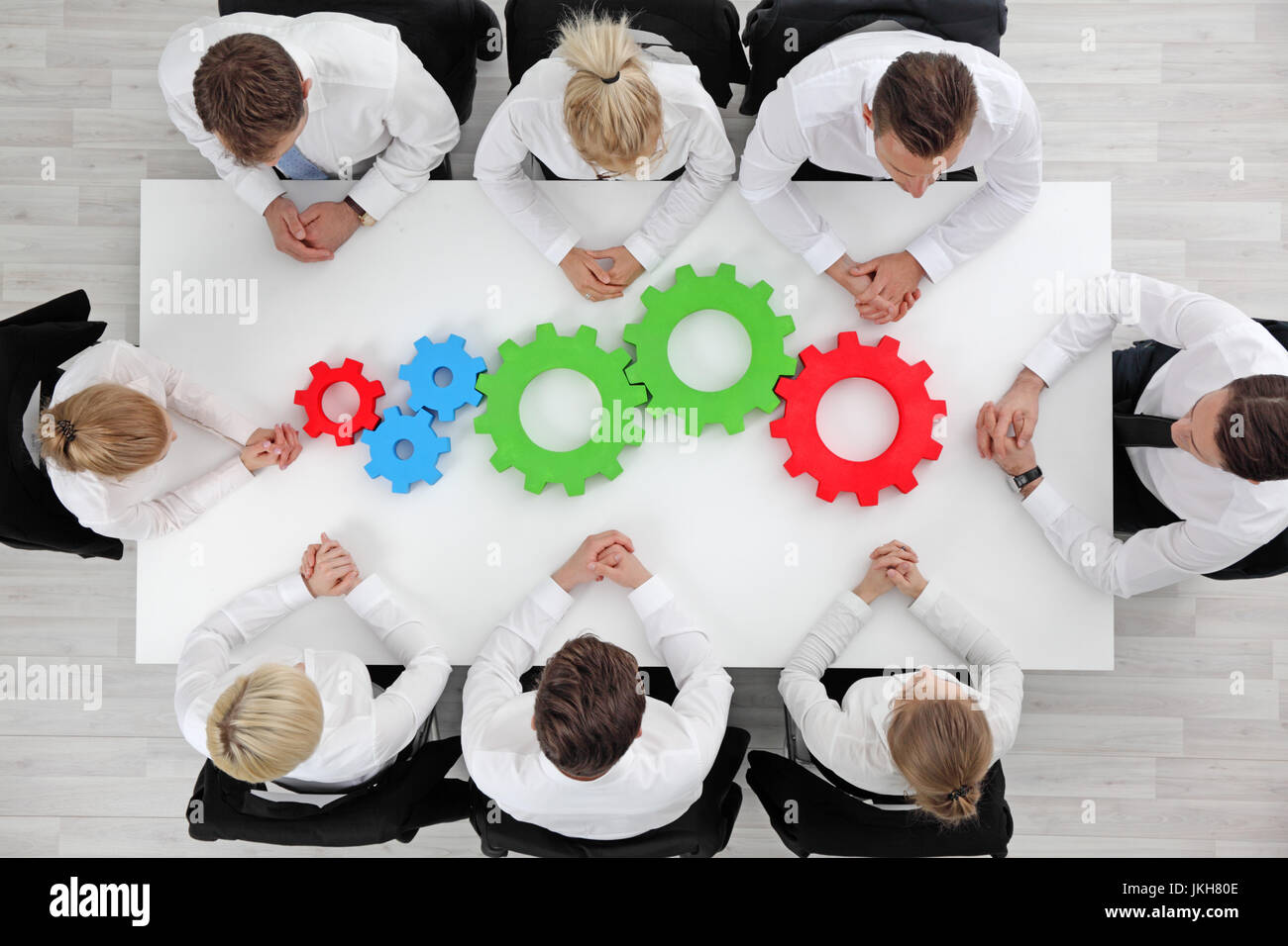 Business problem solution, mechanism of business, teamwork concept ...