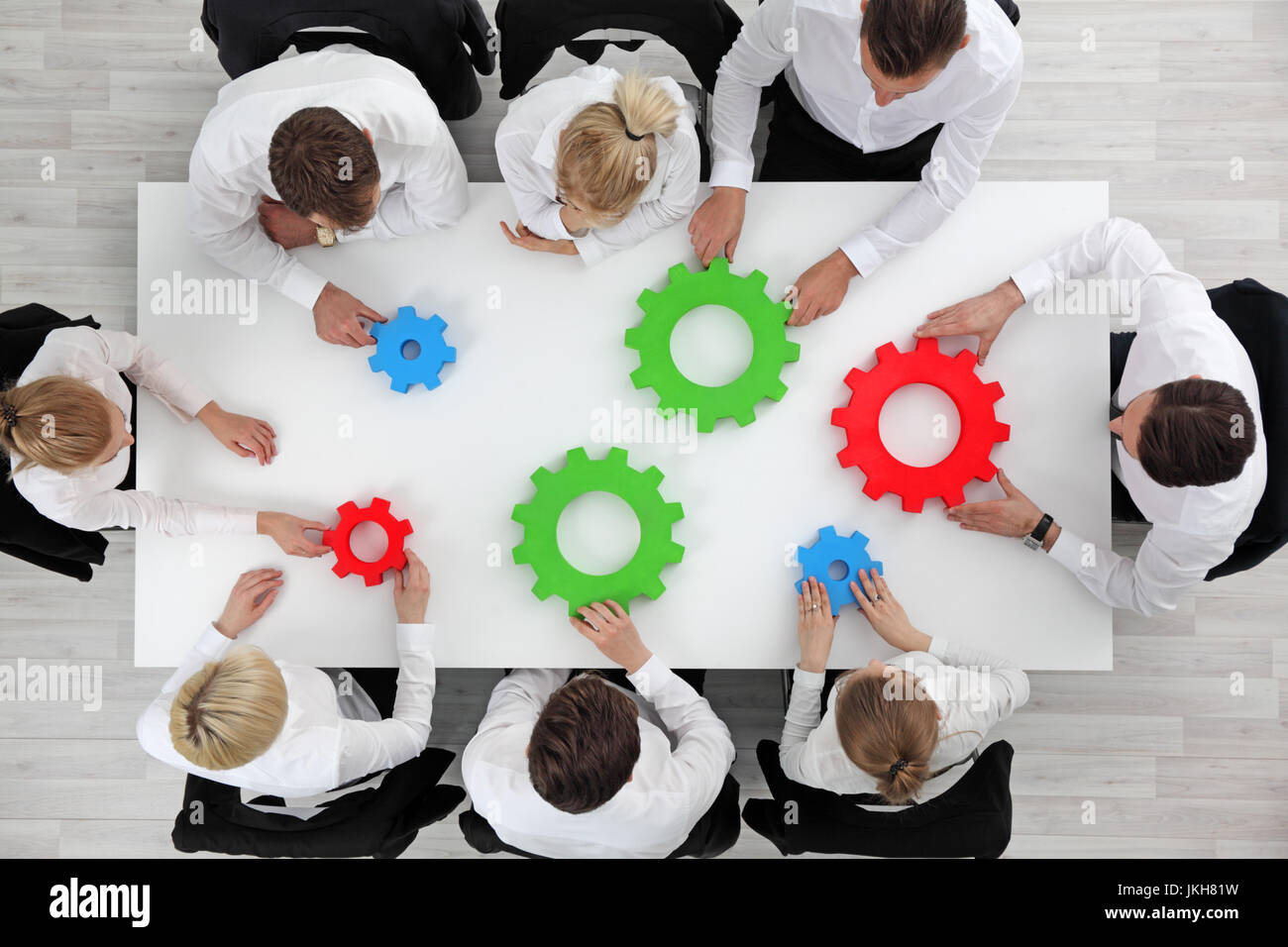 Business problem solution, mechanism of business, teamwork concept ...